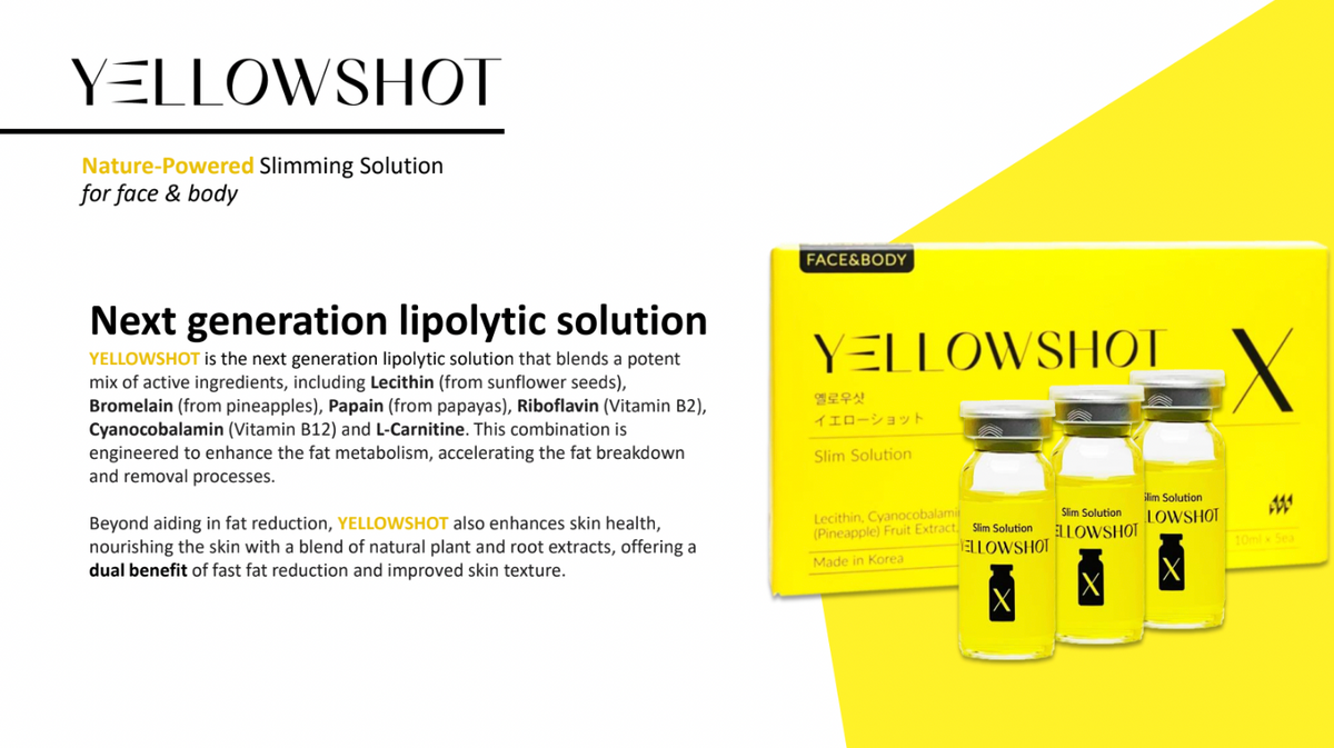 Yellow Shot Slimming Solution - 1 vial x 10ml – aesthetic-essentials